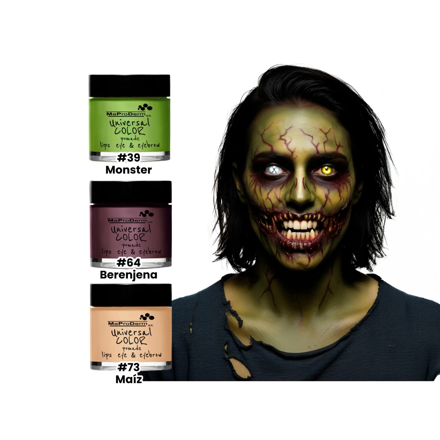 Kit Trio Universal Color Pomade Zombie - MaProDerm